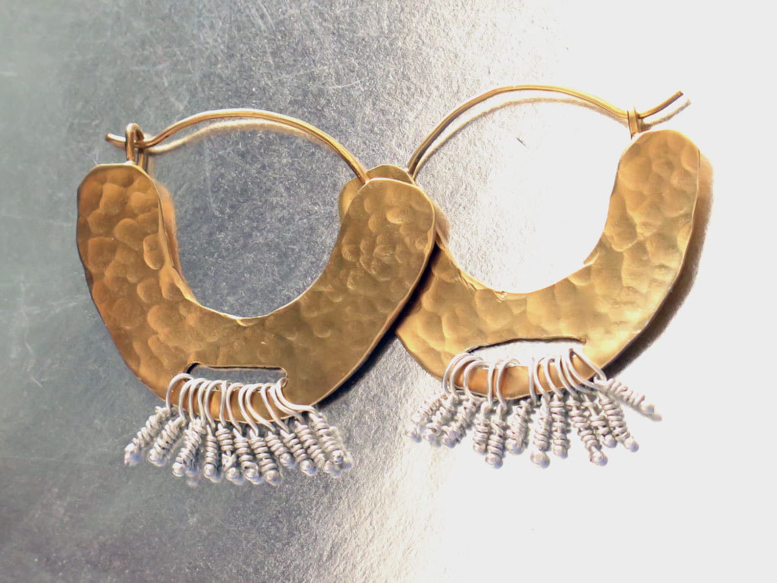 Gold Hoop Earrings Gold Filled Earrings Hoops With Dangles - Etsy