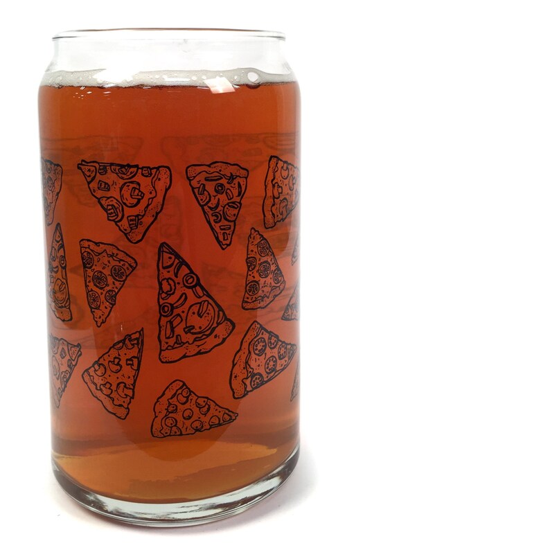 Pint Glass Set Pizza Design - Etsy