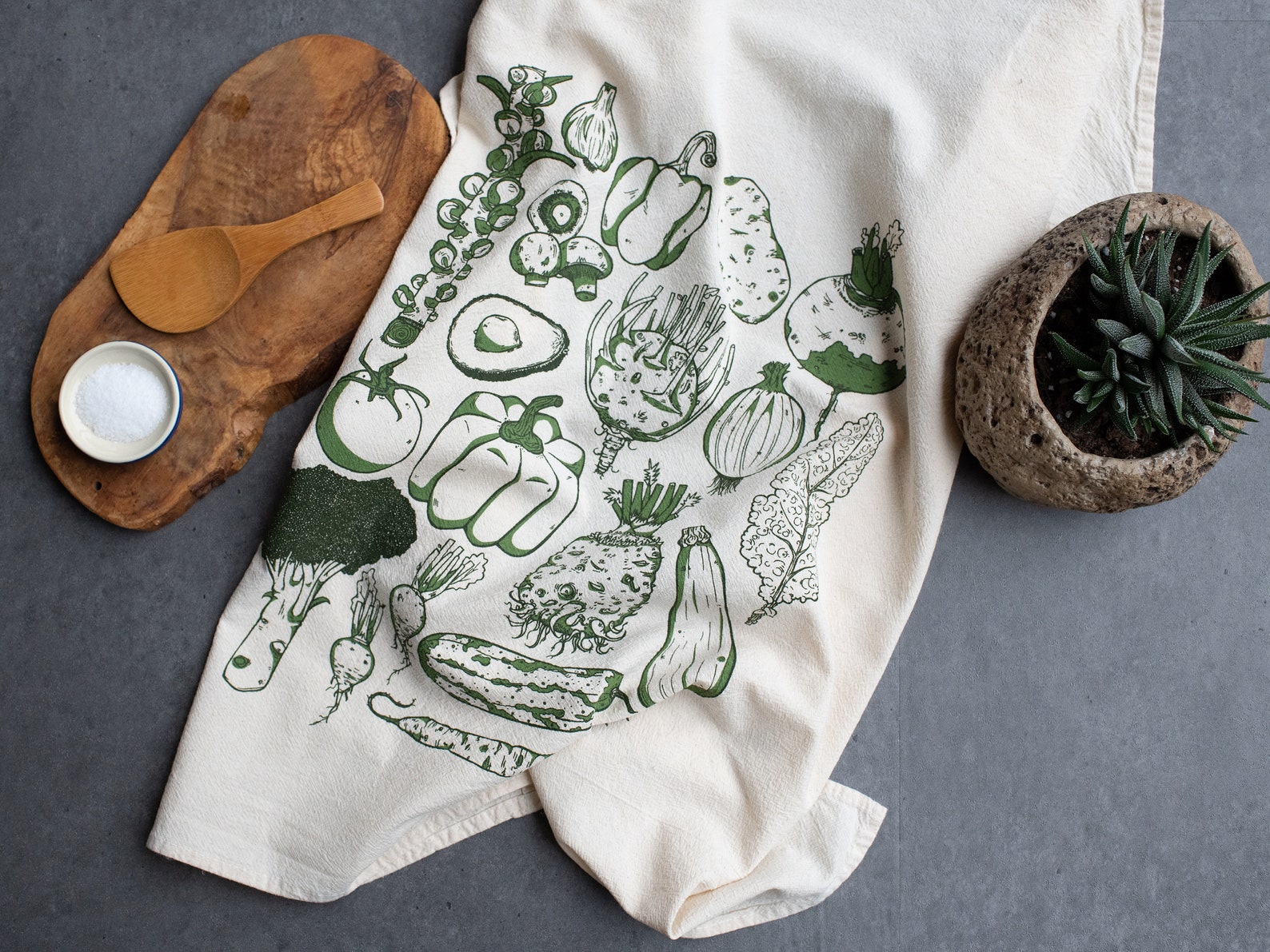 Vegetables Tea Towel Kitchen Towel Housewarming Gift Bar Towel | Etsy