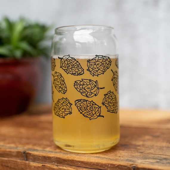 Beer Hops Pint Glass TWO Pack Beer Lover Gift for Him | Etsy