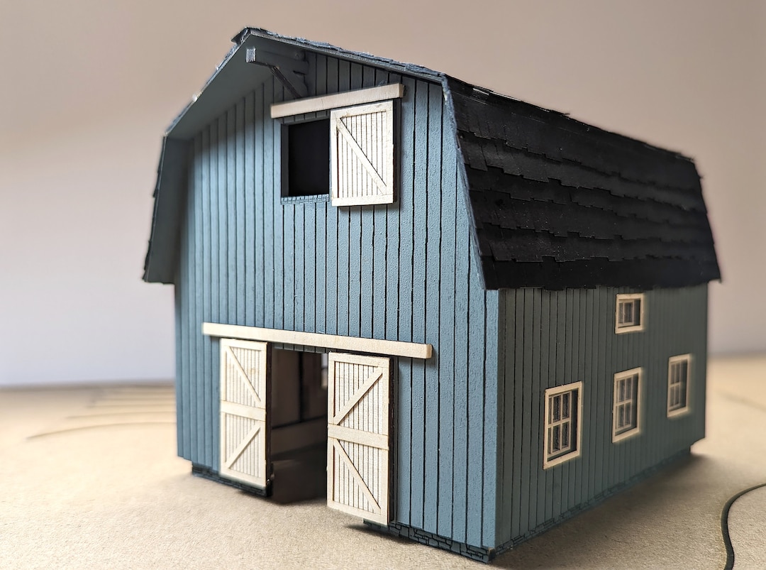 HO Scale Big Valley Barn Laser Cut High Detailed - Etsy