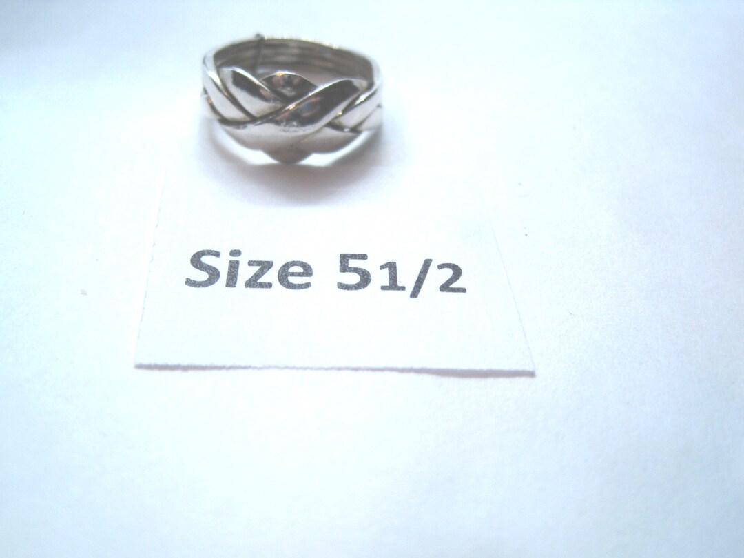 Sterling Silver 4 Band Puzzle Ring-size 5.5-last One - Etsy