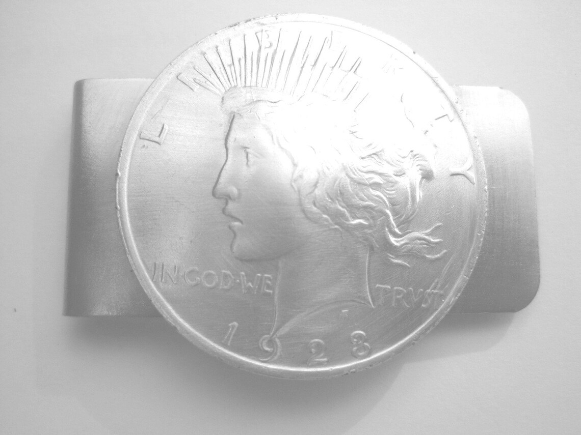 Peace Dollar Money Clip-antique Silver Coin - Etsy