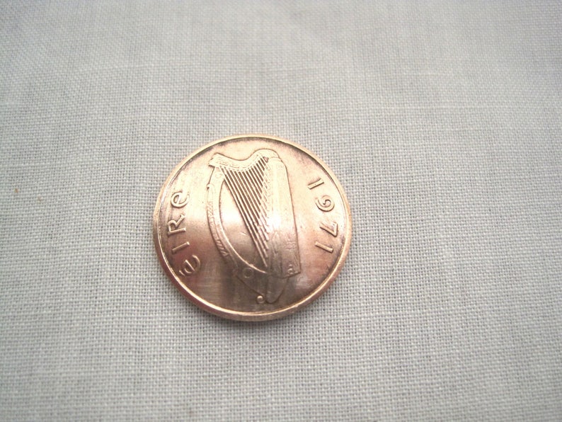 Old Irish Half Penny Tie Tac/lapel Pin - Etsy