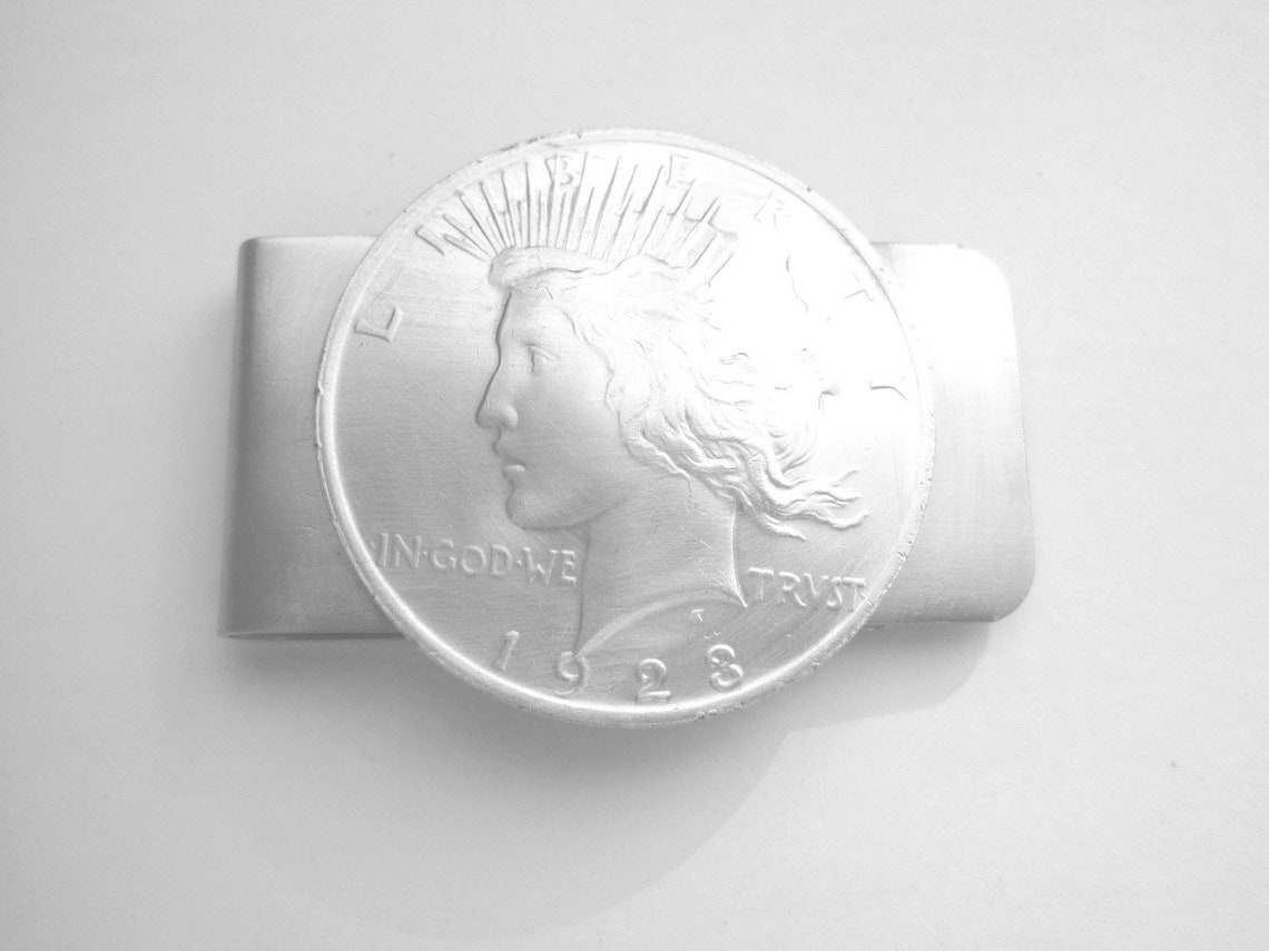 Peace Dollar Money Clip-antique Silver Coin - Etsy