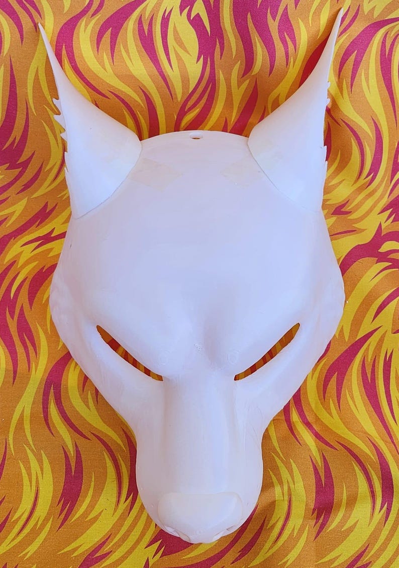 Half Mask Therian Wolf Including Ears - Etsy