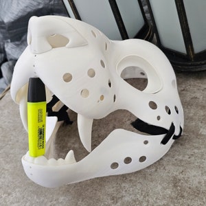 Smilodon Sabretooth Cat Fursuit Head Base Set: Eyes, Moving Jaw, Nose ...