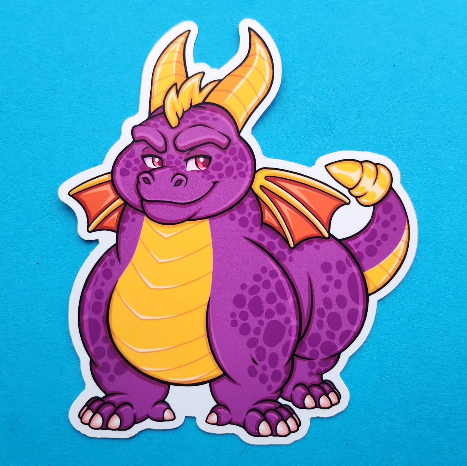 Fat Spyro the Dragon Meme Sticker - Etsy