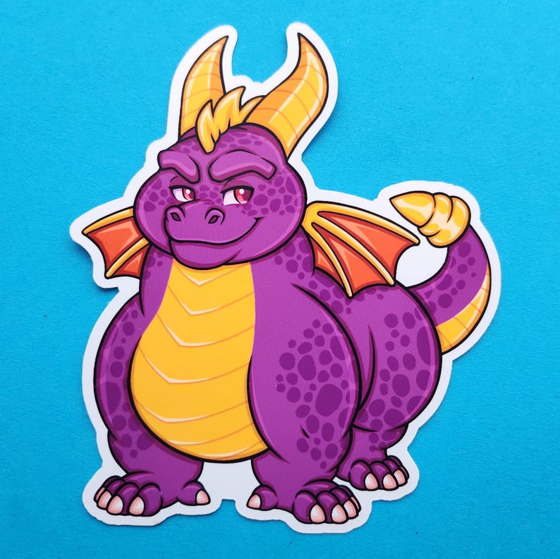 Fat Spyro the Dragon Meme Sticker - Etsy