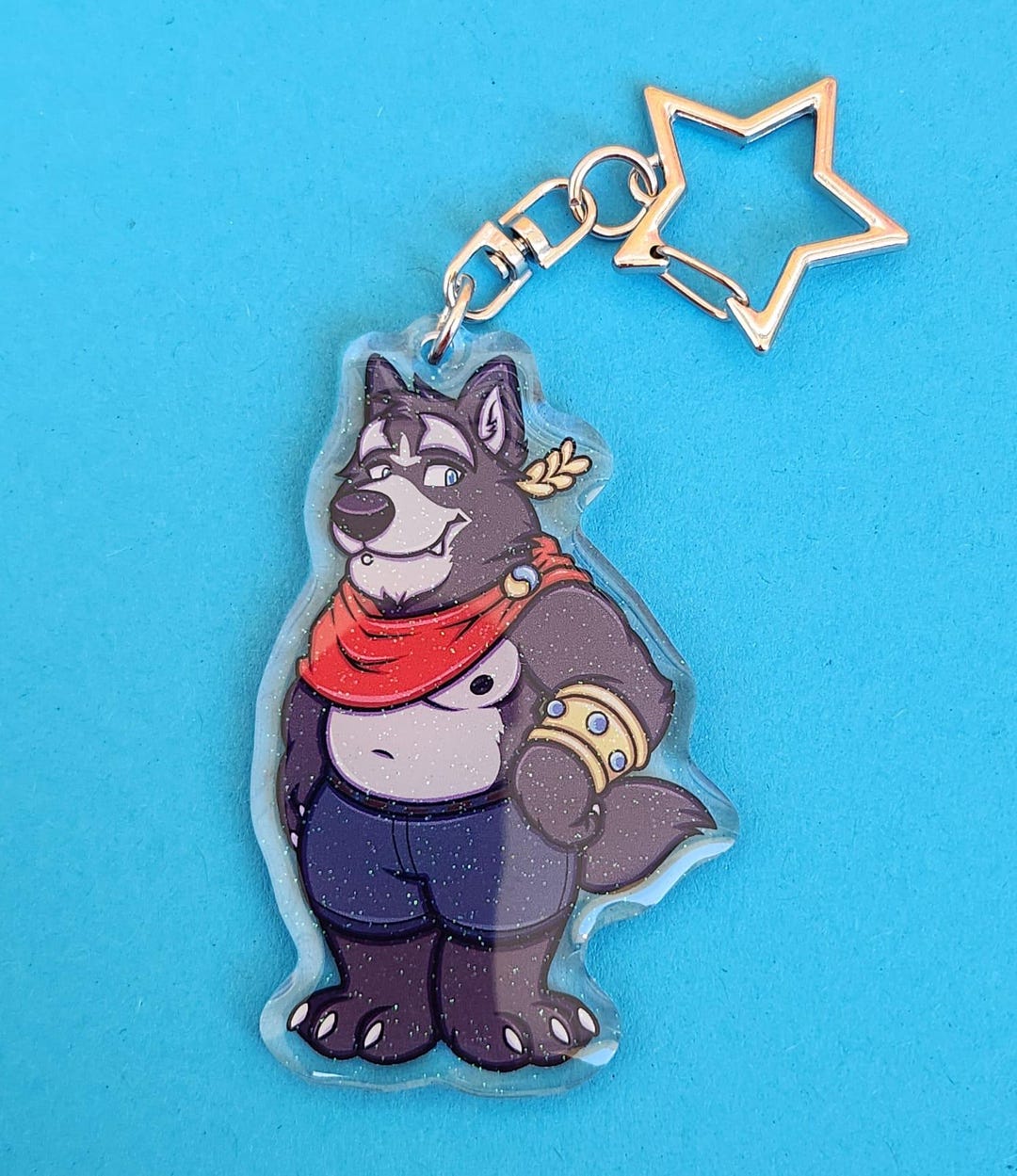 Amicus Adastra Wolf Furry Acrylic Glitter Epoxy Keychain - Etsy