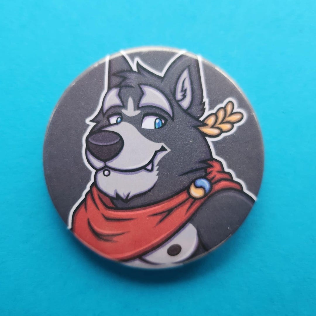 Amicus Wolf Furry 45mm Badge - Etsy