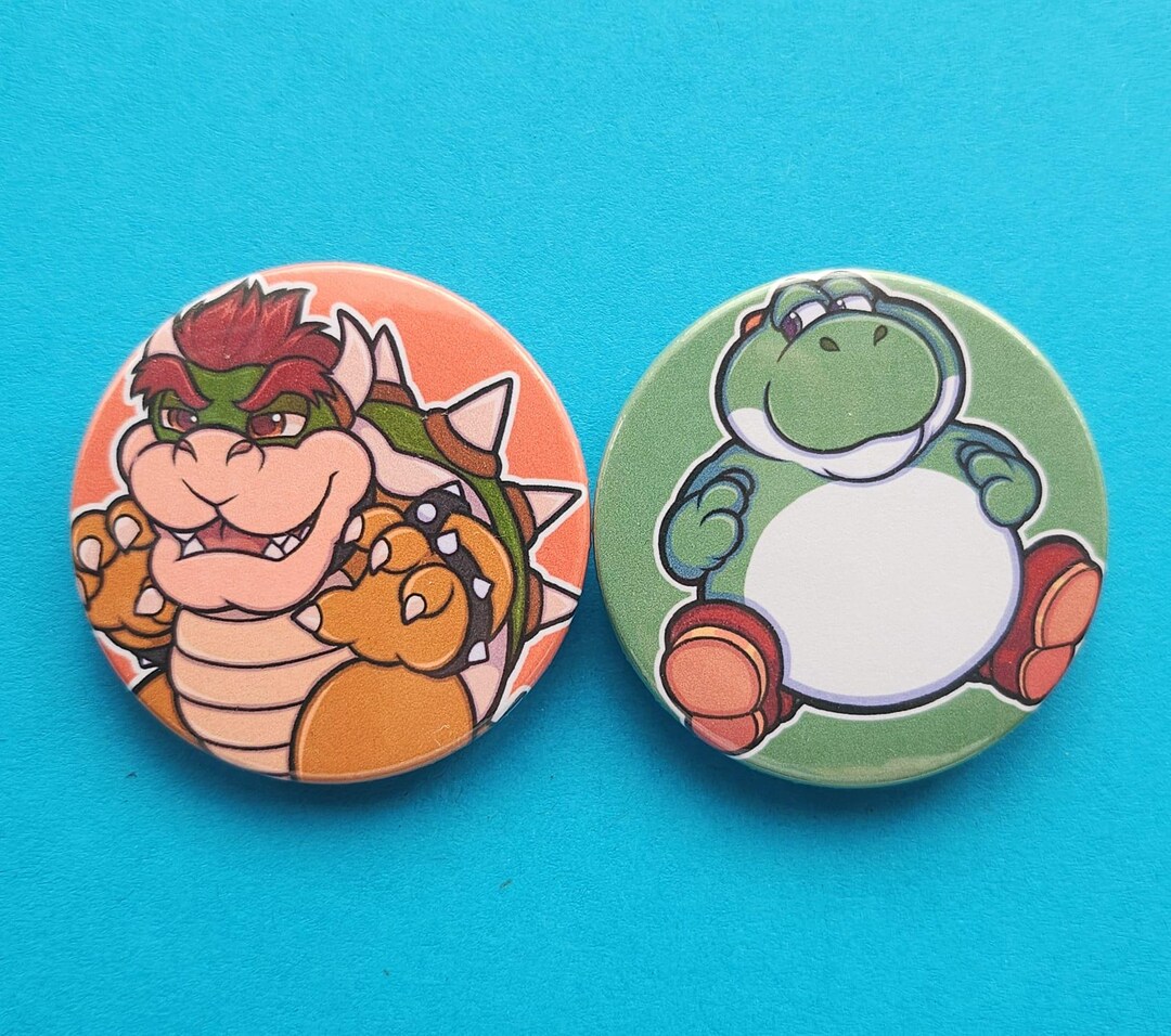 Bowser and Fat Yoshi 45mm Badge - Etsy