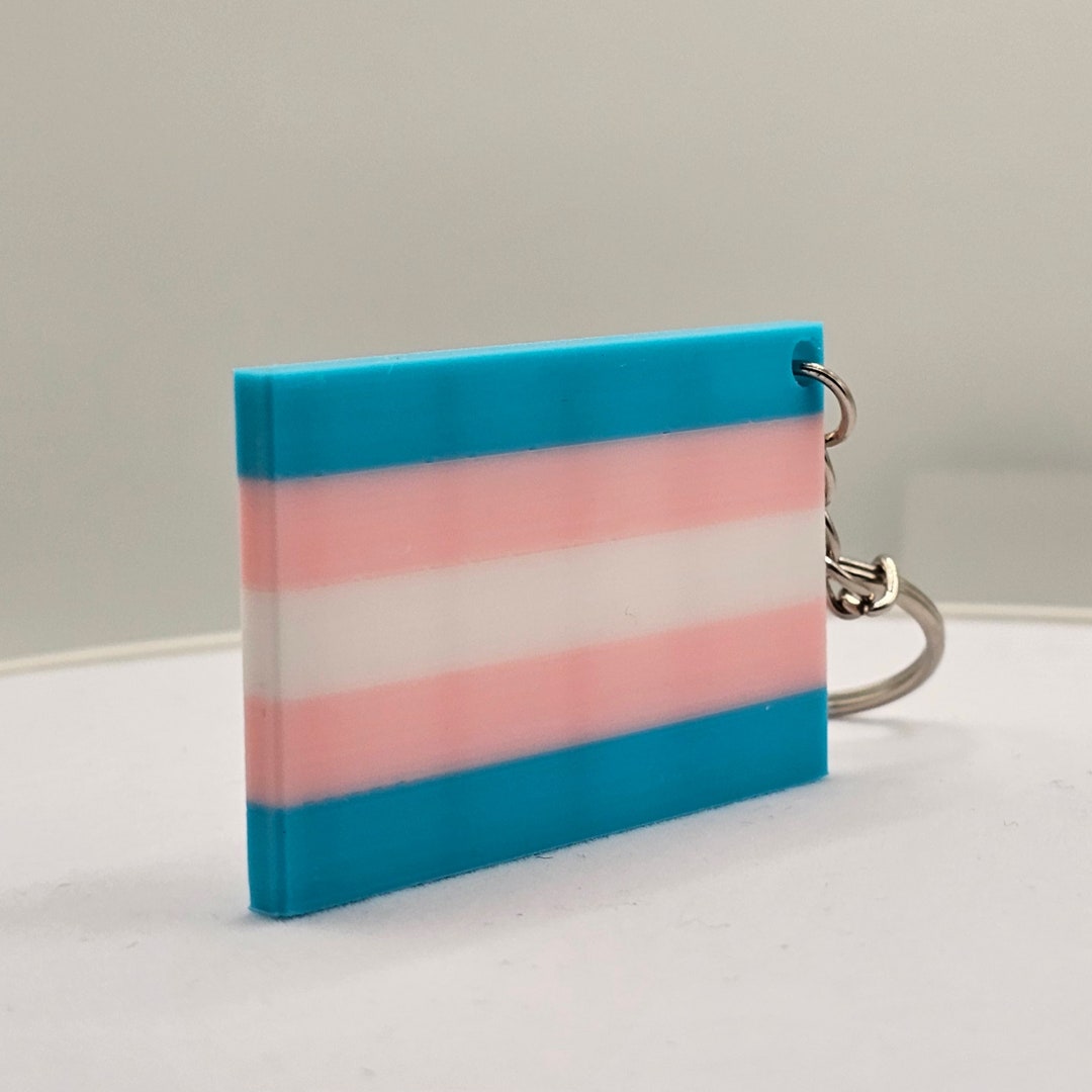 Transgender Trans Pride Flag Mini Keyring Keychain - Etsy