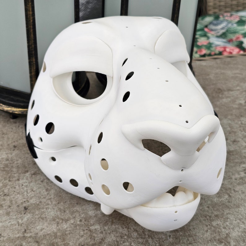 Smilodon Sabretooth Cat Fursuit Head Base Set: Eyes, Eyelids, Moving ...