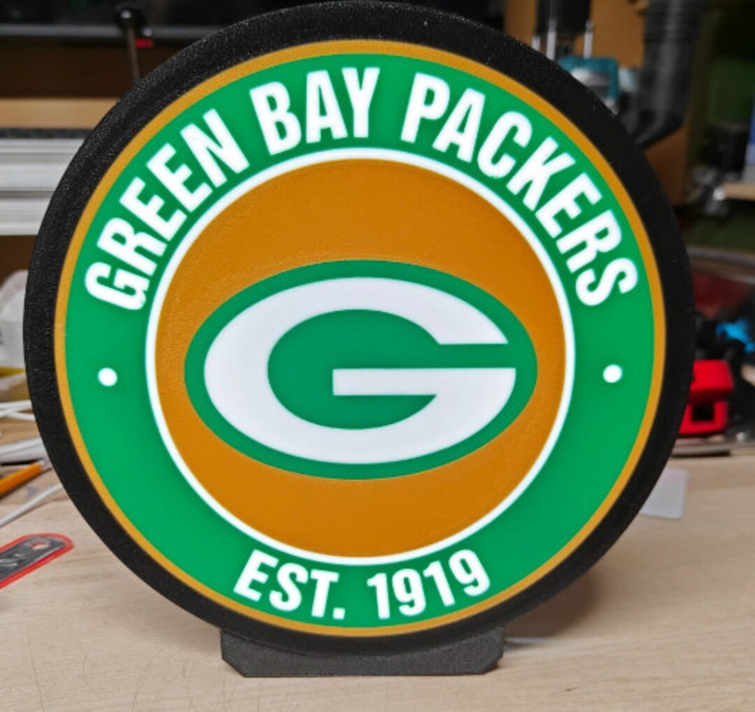 Green Bay Packers LED Sign Handmade Wall Decor, NFL Fan Gift, Bedroom ...
