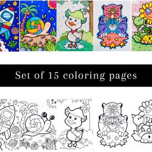 Printable Colouring Pages, Instant Download, 15 X Fun Themed ...
