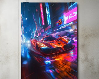 Set of 6 Car Posters Automotive Home Wall Art Decorative Prints Digital ...