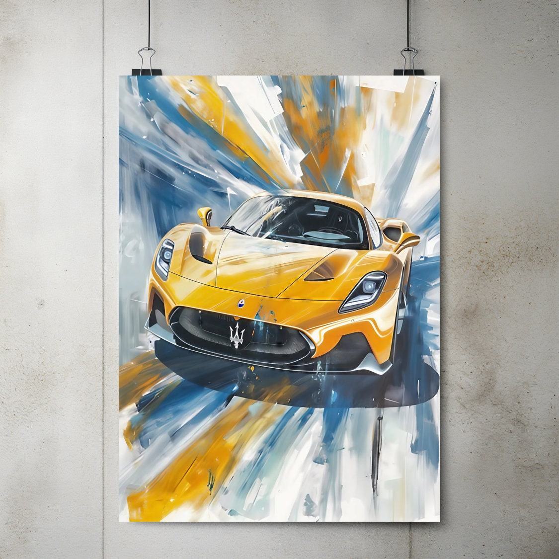 Set of 9 Car Posters Automotive Home Wall Art Decorative Prints Digital ...