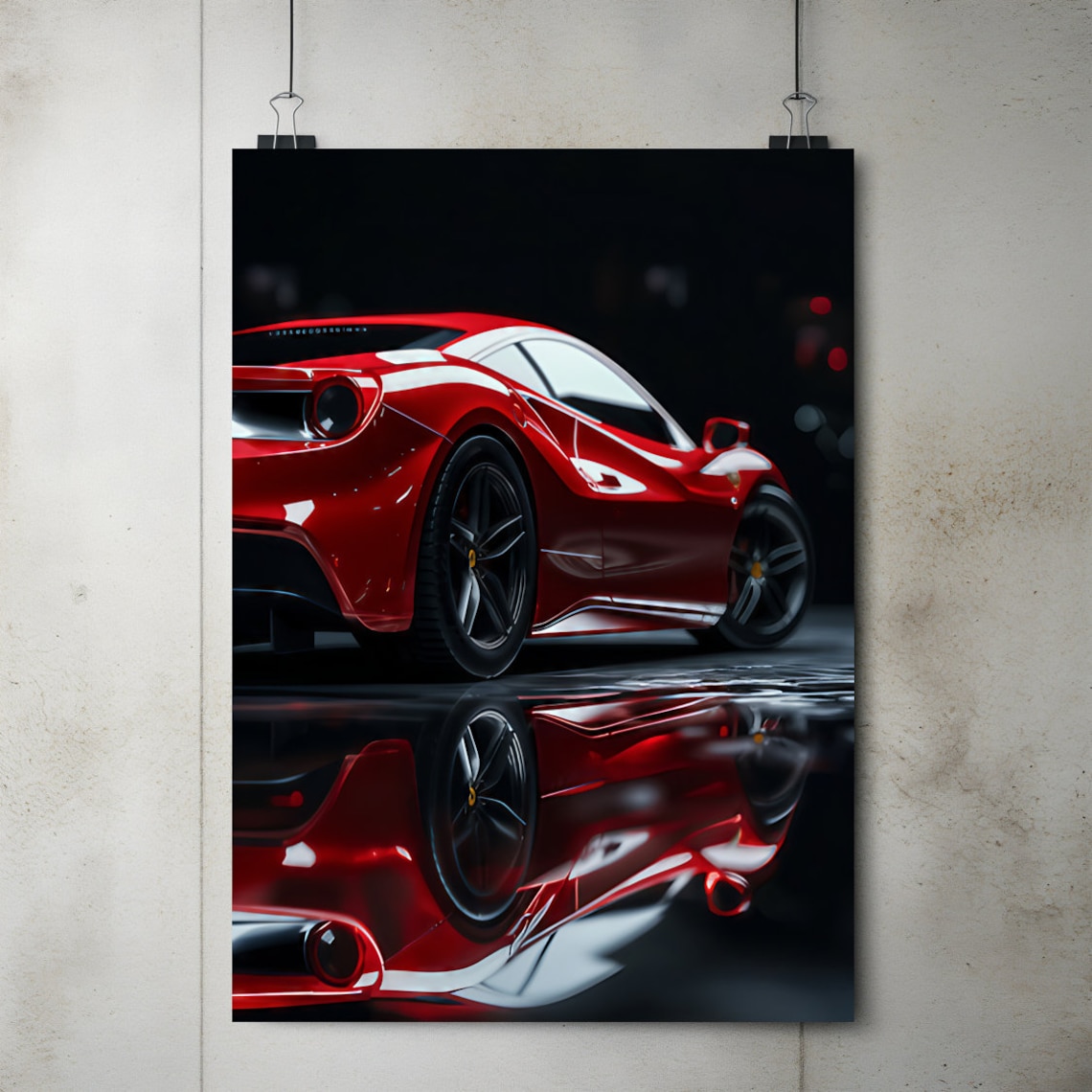 Set of 6 Car Posters Automotive Home Wall Art Decorative Prints Digital ...