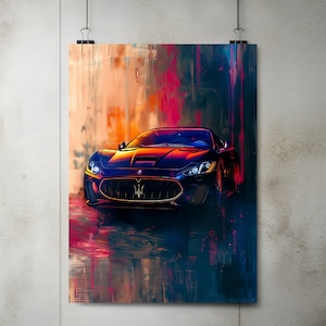 Set of 9 Car Posters Automotive Home Wall Art Decorative Prints Digital ...