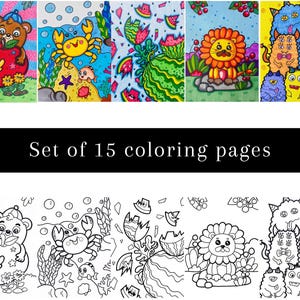 Printable Colouring Pages, Instant Download, 15 X Fun Themed ...