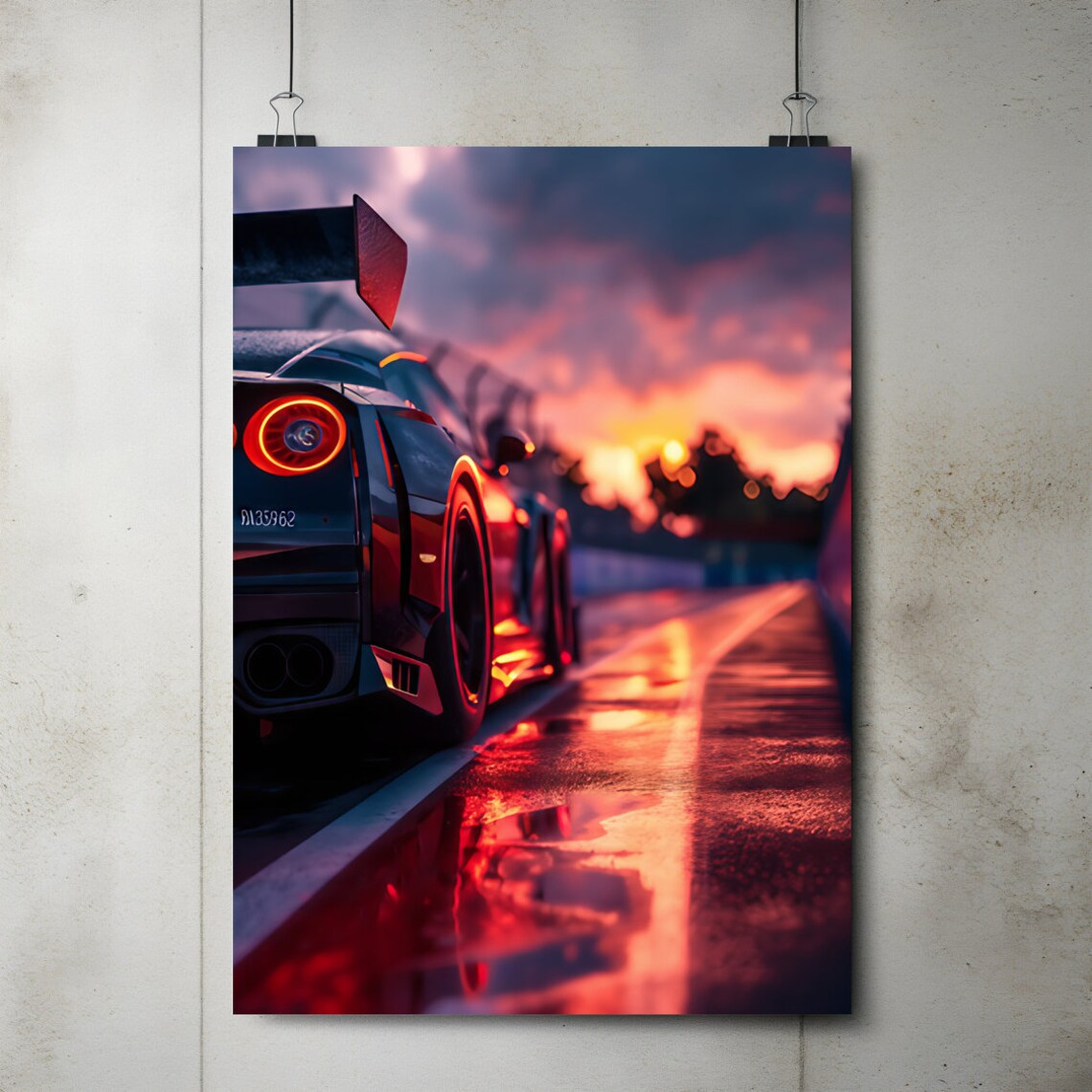 Set of 6 Car Posters Automotive Home Wall Art Decorative Prints Digital ...