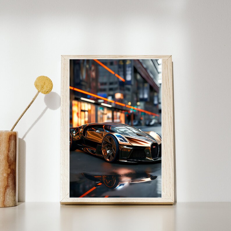 Set of 6 Car Posters Automotive Home Wall Art Decorative Prints Digital ...