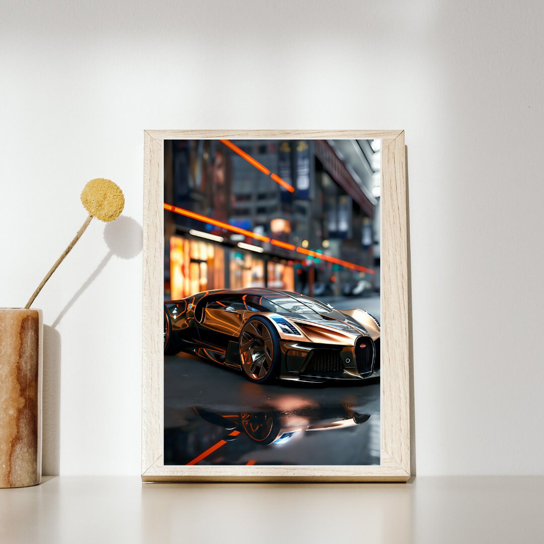 Set of 6 Car Posters Automotive Home Wall Art Decorative Prints Digital ...