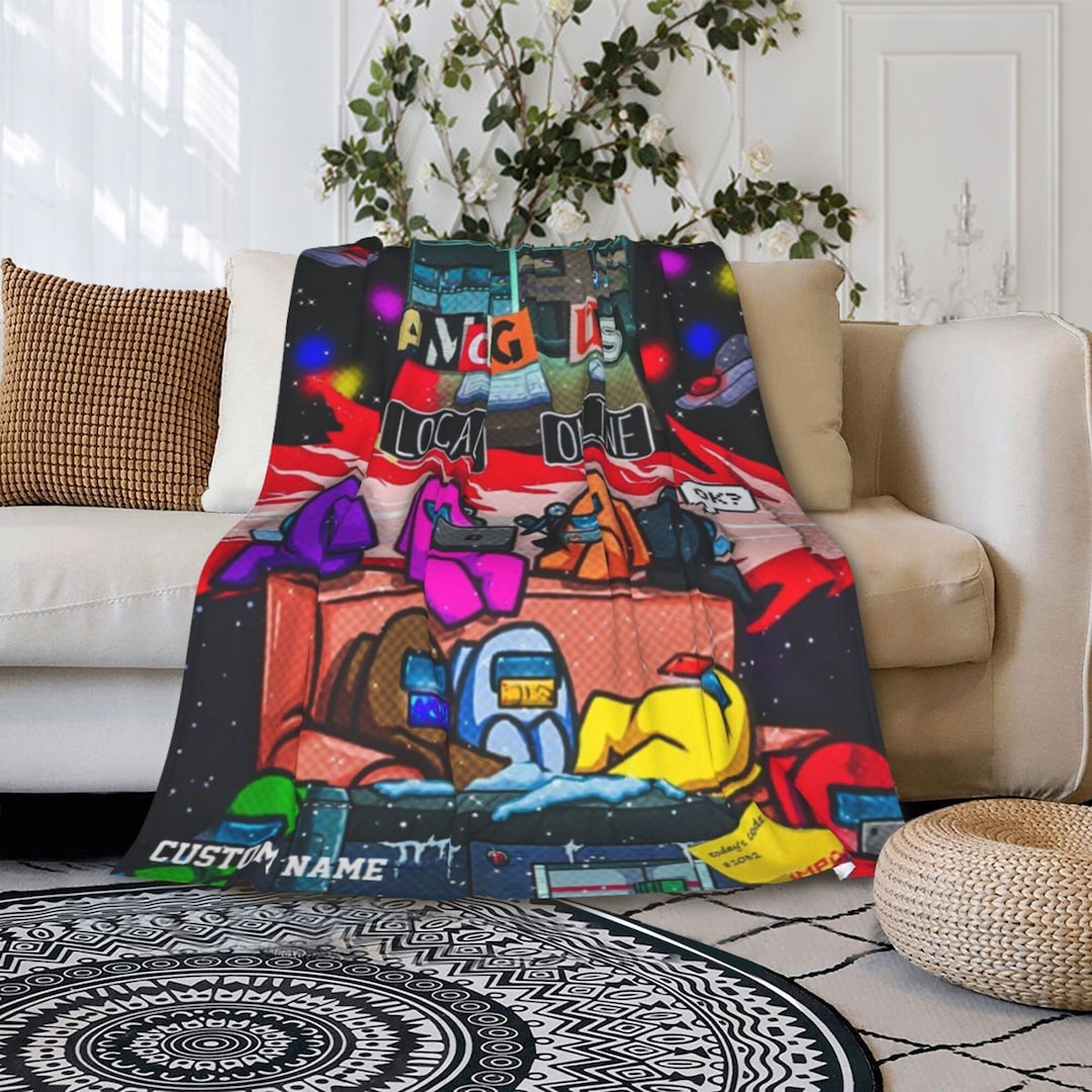 Among Us Blanket Custom Name Blanket Personalized Tapestry Birthday ...