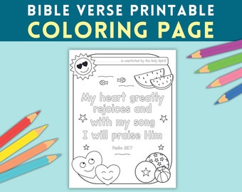 Printable Bible Verse Coloring Pages for Children, Homeschool & Church ...