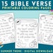 Printable Bible Verse Coloring Pages for Children, Homeschool & Church ...