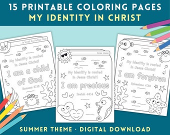 Printable Bible Verse Coloring Pages for Children, Homeschool & Church ...