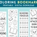 Printable Animal Coloring Bookmarks for Kids and Adults, Reading ...