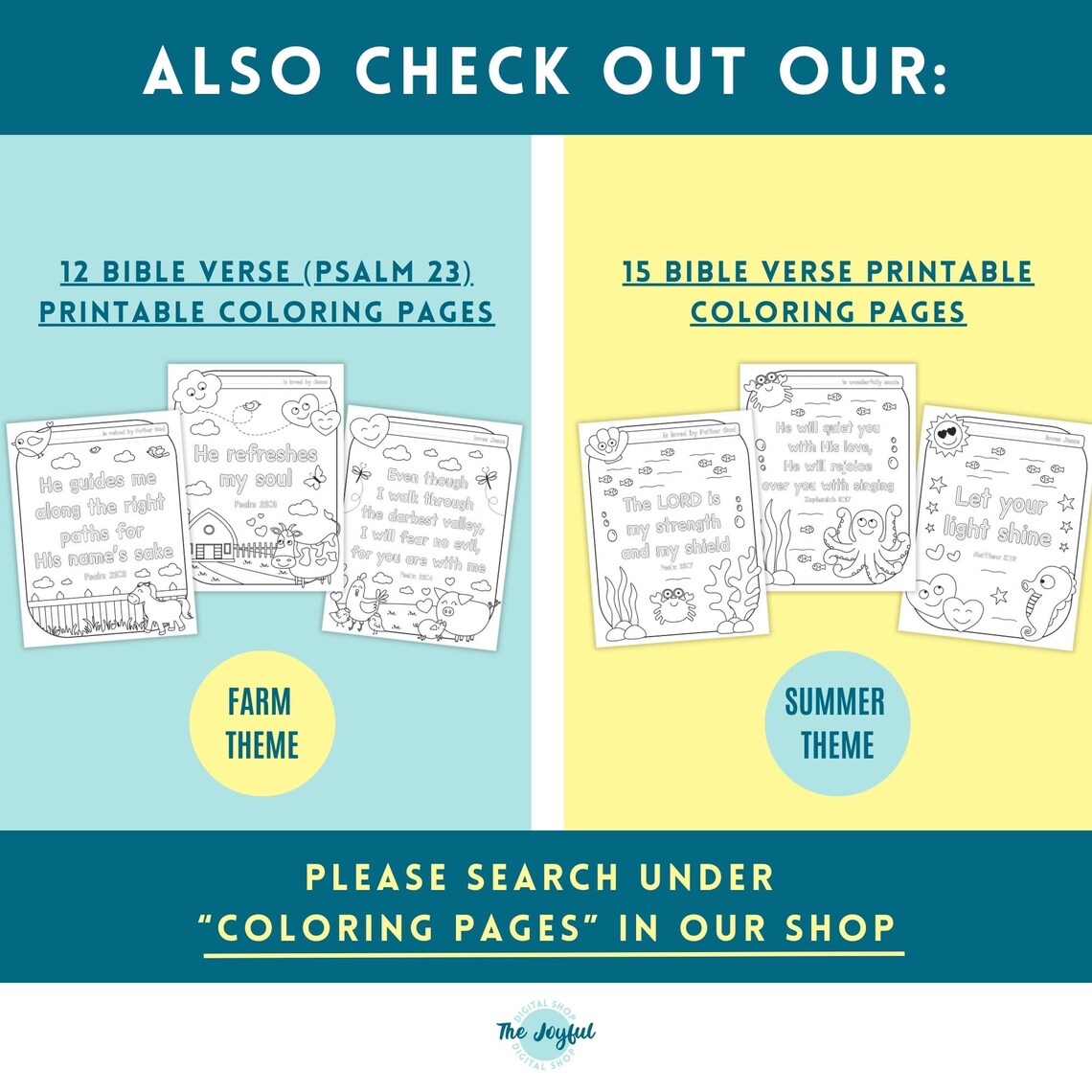 Printable Bible Verse Coloring Pages for Children, Homeschool & Church ...