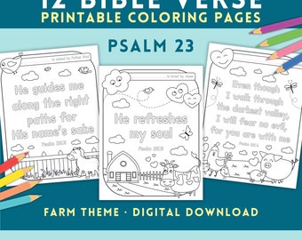 Printable Bible Verse Coloring Pages for Children, Homeschool & Church ...