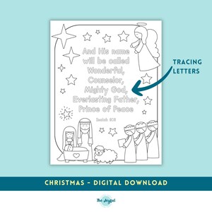 Christmas Nativity Printable Bible Verse Coloring Pages for Children ...
