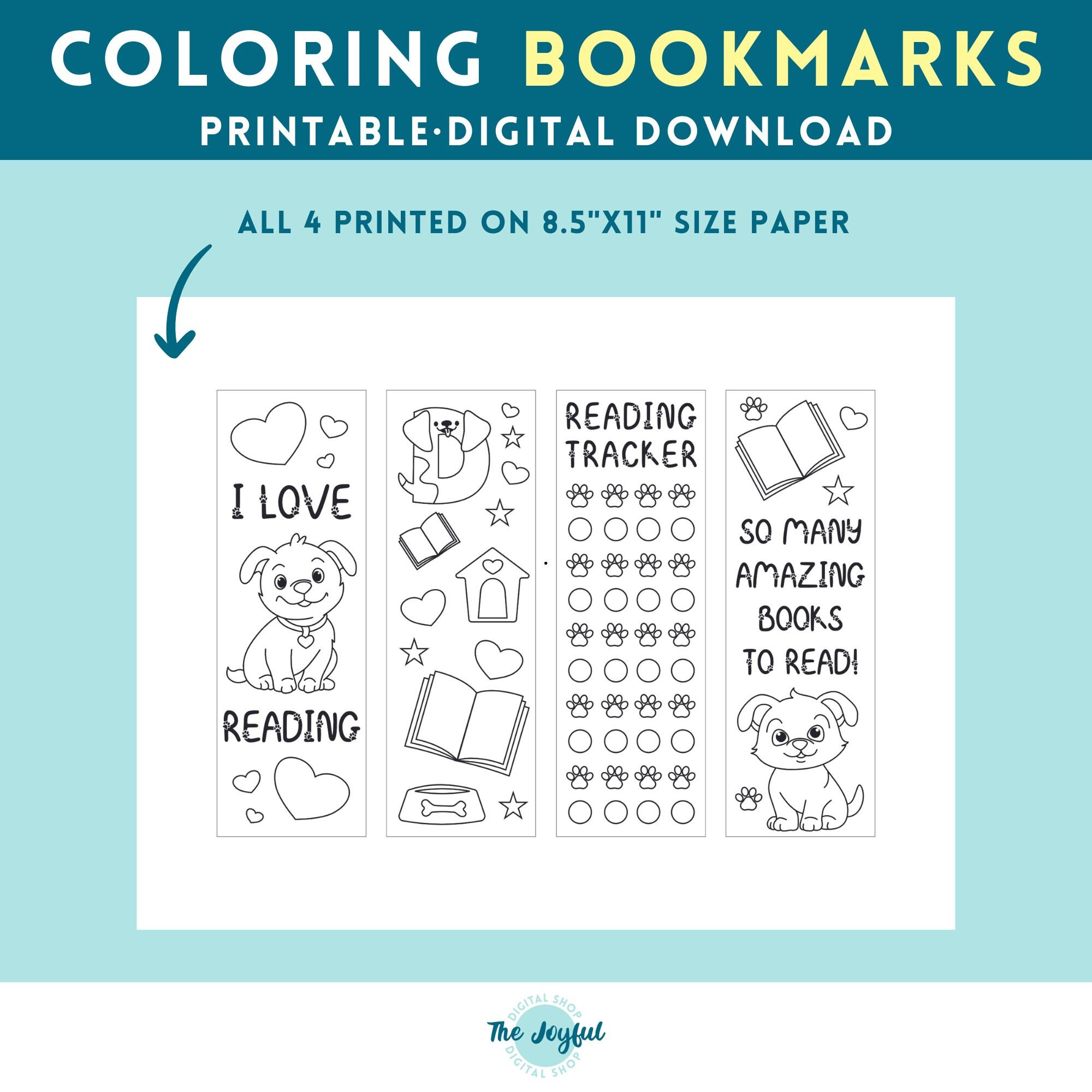 Printable Animal Coloring Bookmarks for Kids and Adults, Reading ...