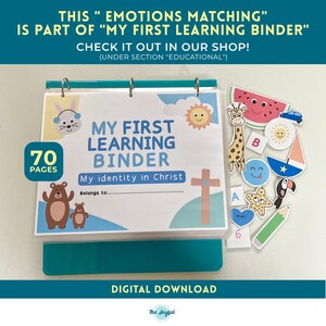 Printable Emotions Matching Busy Book for Kids, Toddler & Preschool ...