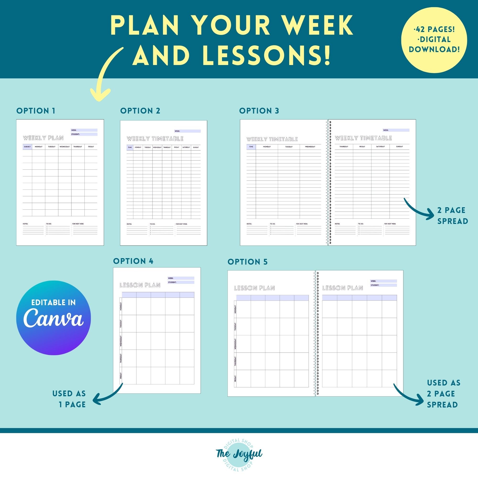 Editable Homeschool Planner, Schedule Template, Grade Reading ...