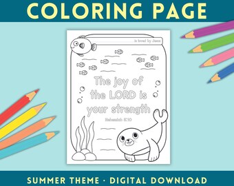 Printable Bible Verse Coloring Pages for Children, Homeschool & Church ...