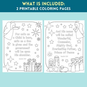 Christmas Nativity Printable Bible Verse Coloring Pages for Children ...