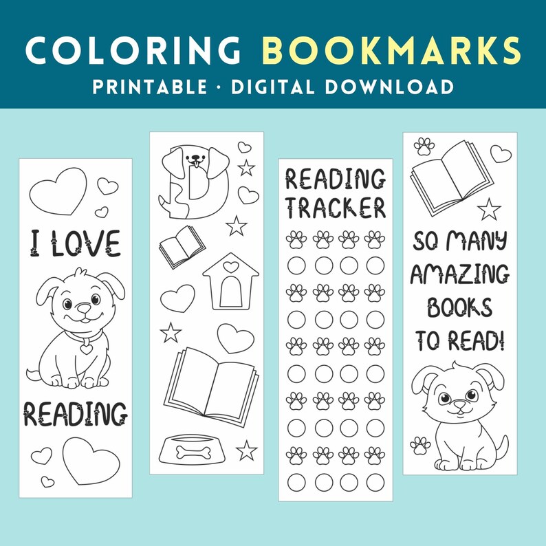 Printable Animal Coloring Bookmarks for Kids and Adults, Reading ...