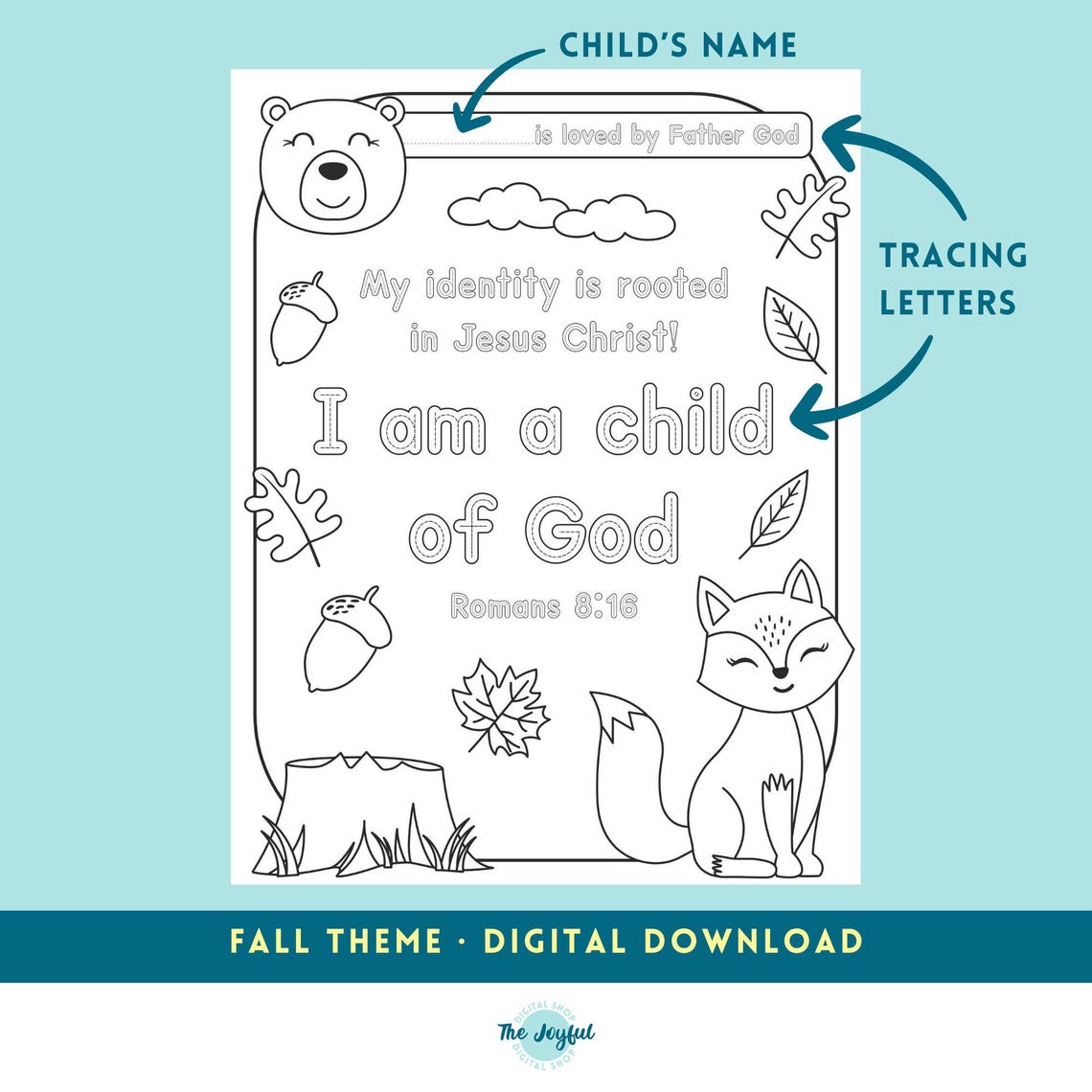 Printable Bible Verse Coloring Pages for Children, Homeschool & Church ...