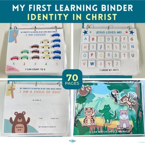 Kids Busy Book Printable, Toddler First Learning Binder, Identity in ...