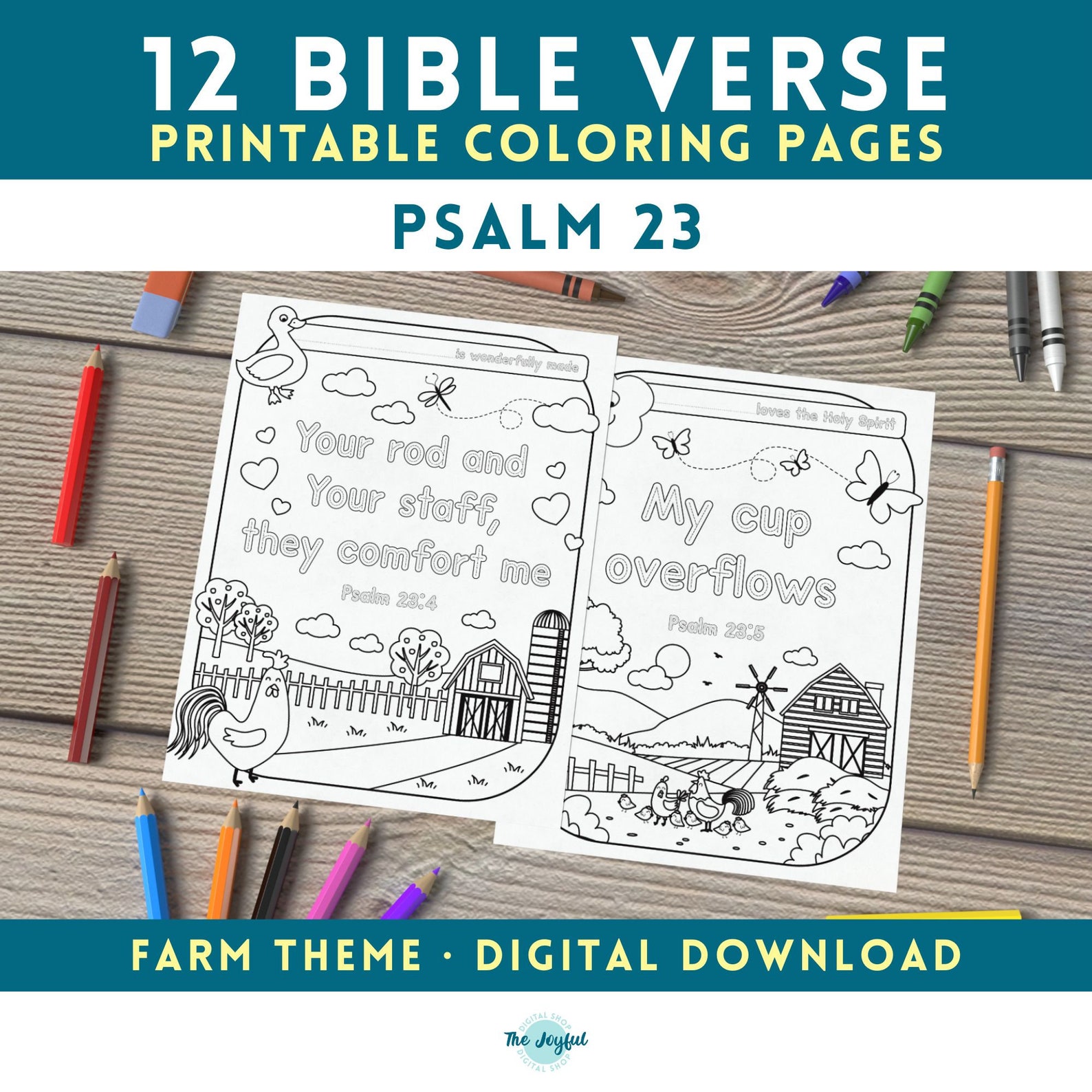 Printable Bible Verse Coloring Pages for Children, Homeschool & Church ...