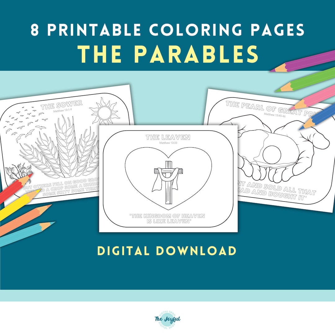 Printable New Testament Parables of Jesus, Children Coloring Pages ...