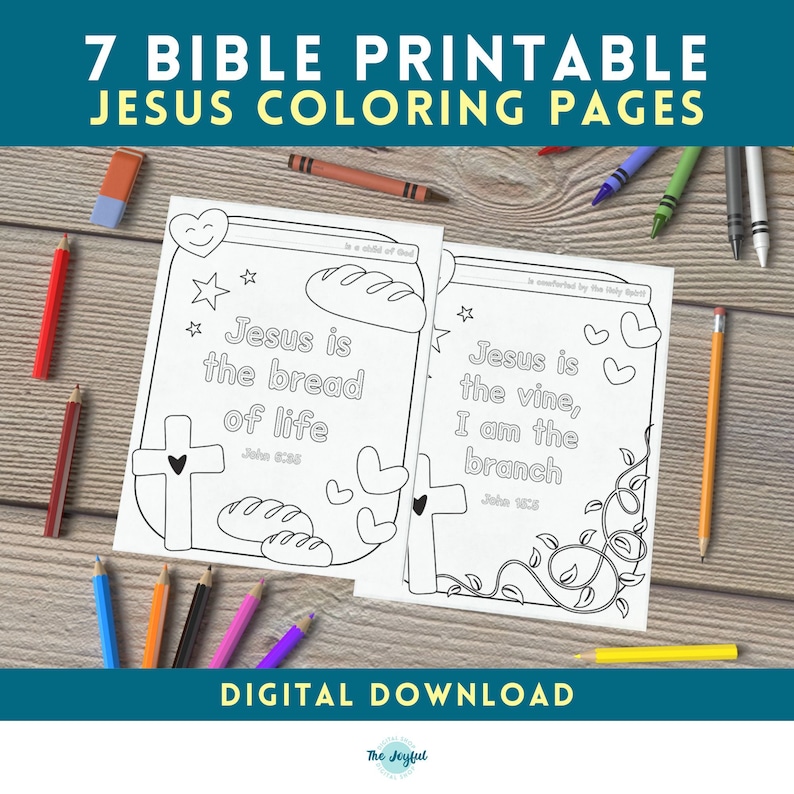 Printable Bible Verse Coloring Pages for Children, Homeschool & Church ...