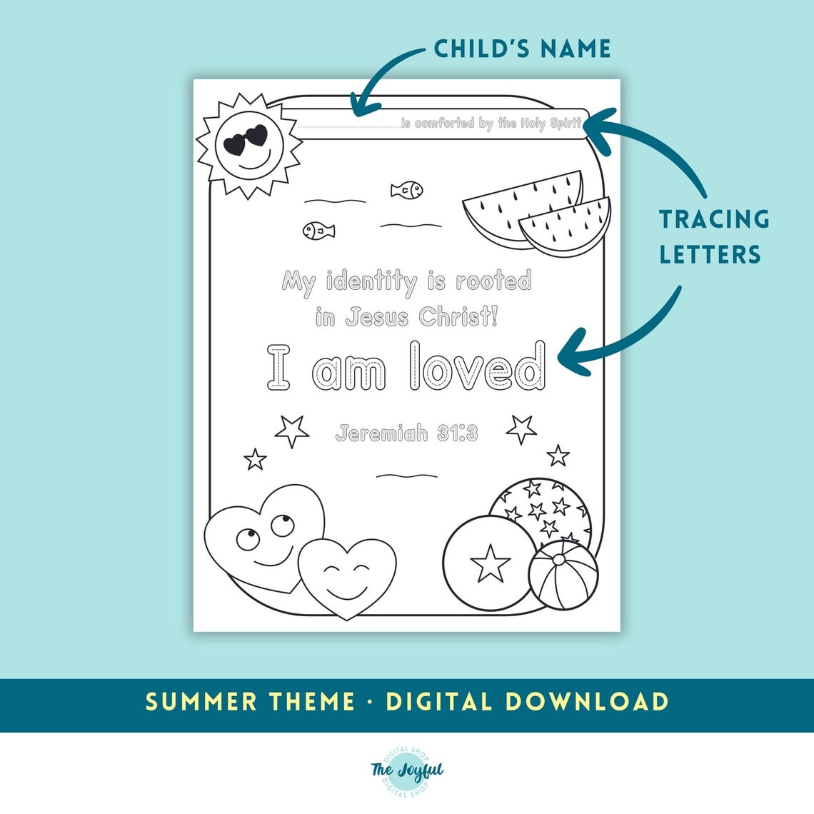 Printable Bible Verse Coloring Pages for Children, Homeschool & Church ...