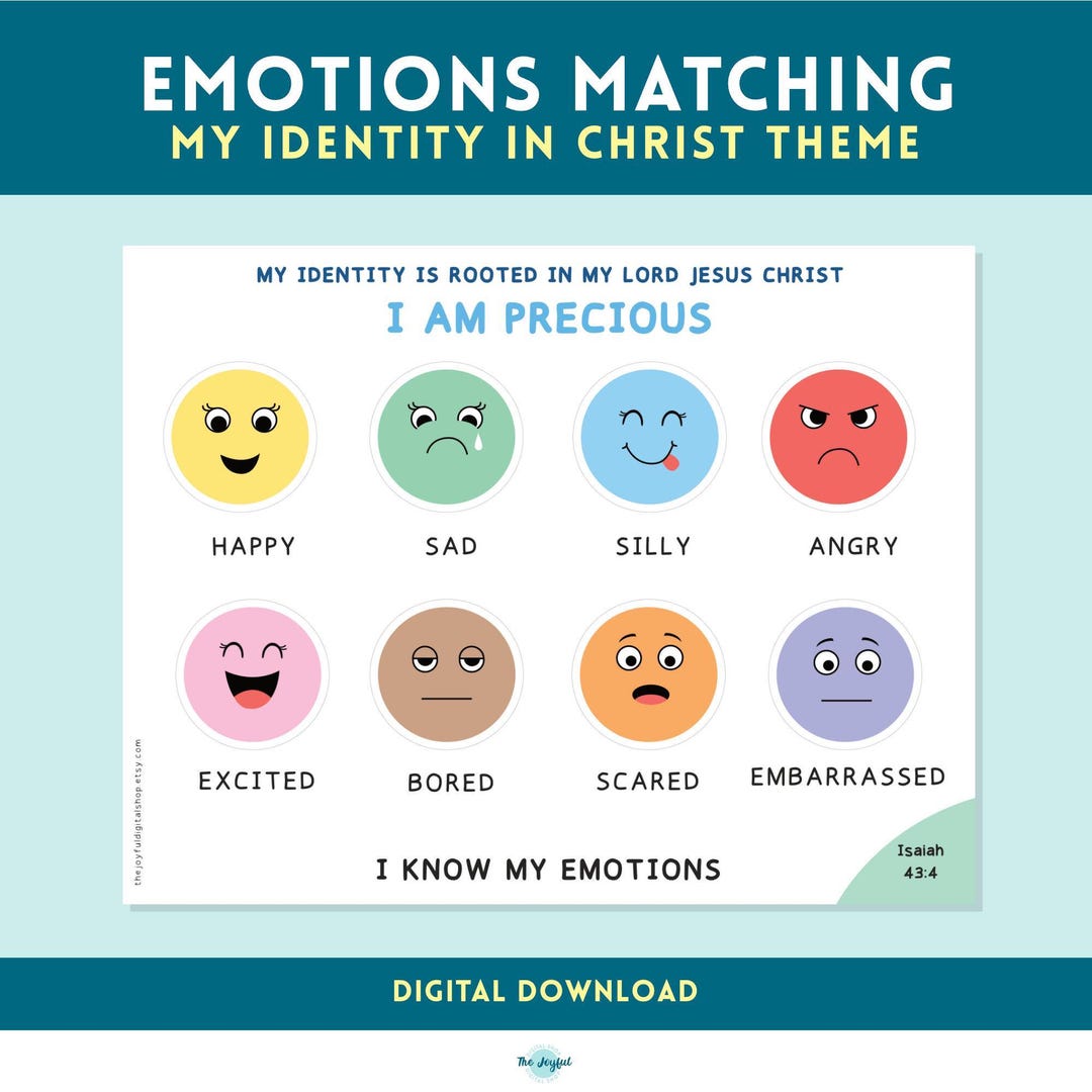 Printable Emotions Matching Busy Book for Kids, Toddler & Preschool ...