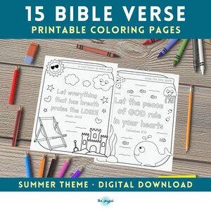 Printable Bible Verse Coloring Pages for Children, Homeschool & Church ...